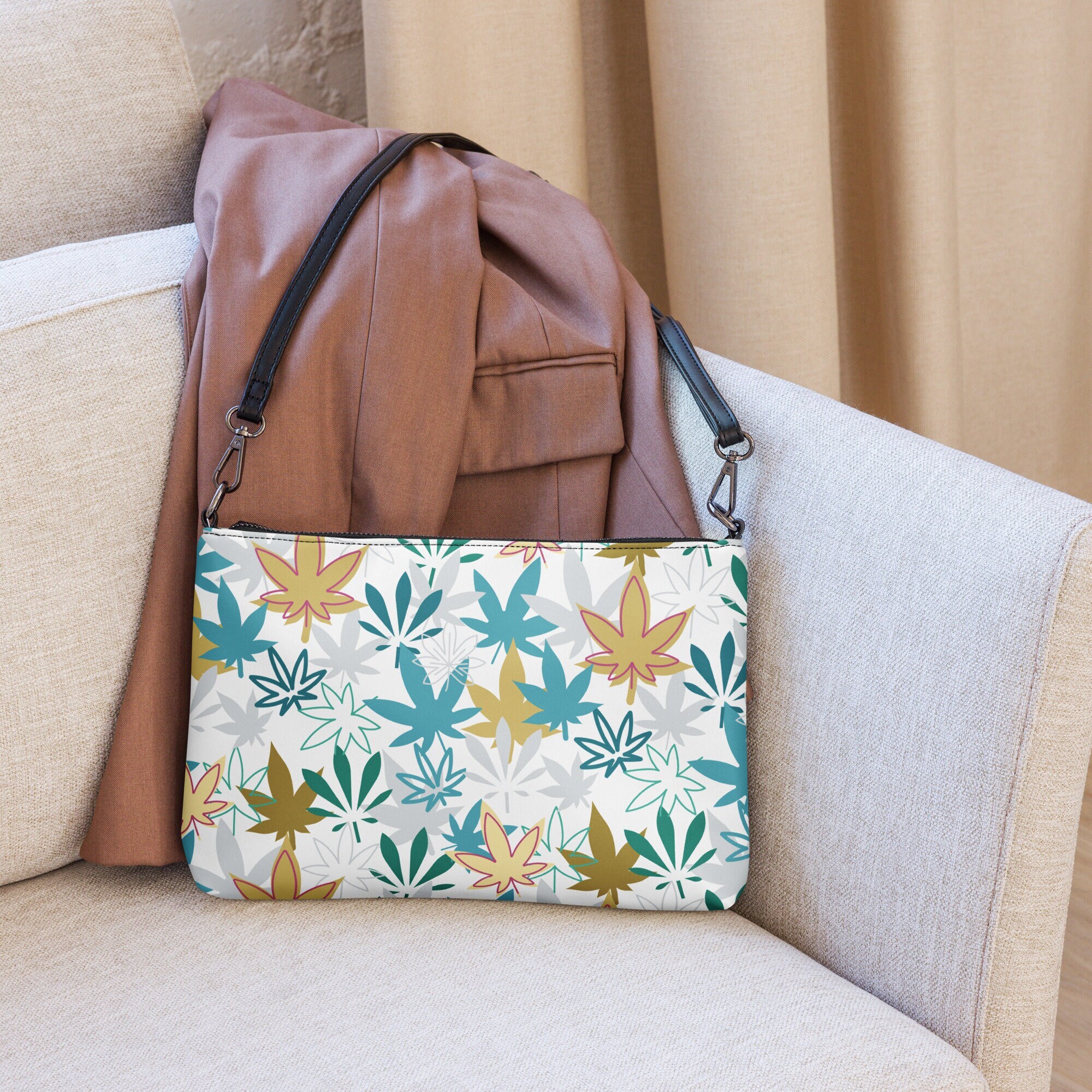 Cannabis Crossbody Bag. Weed Leaf Purse, Pot Leaf Carry On, Cannabis ...