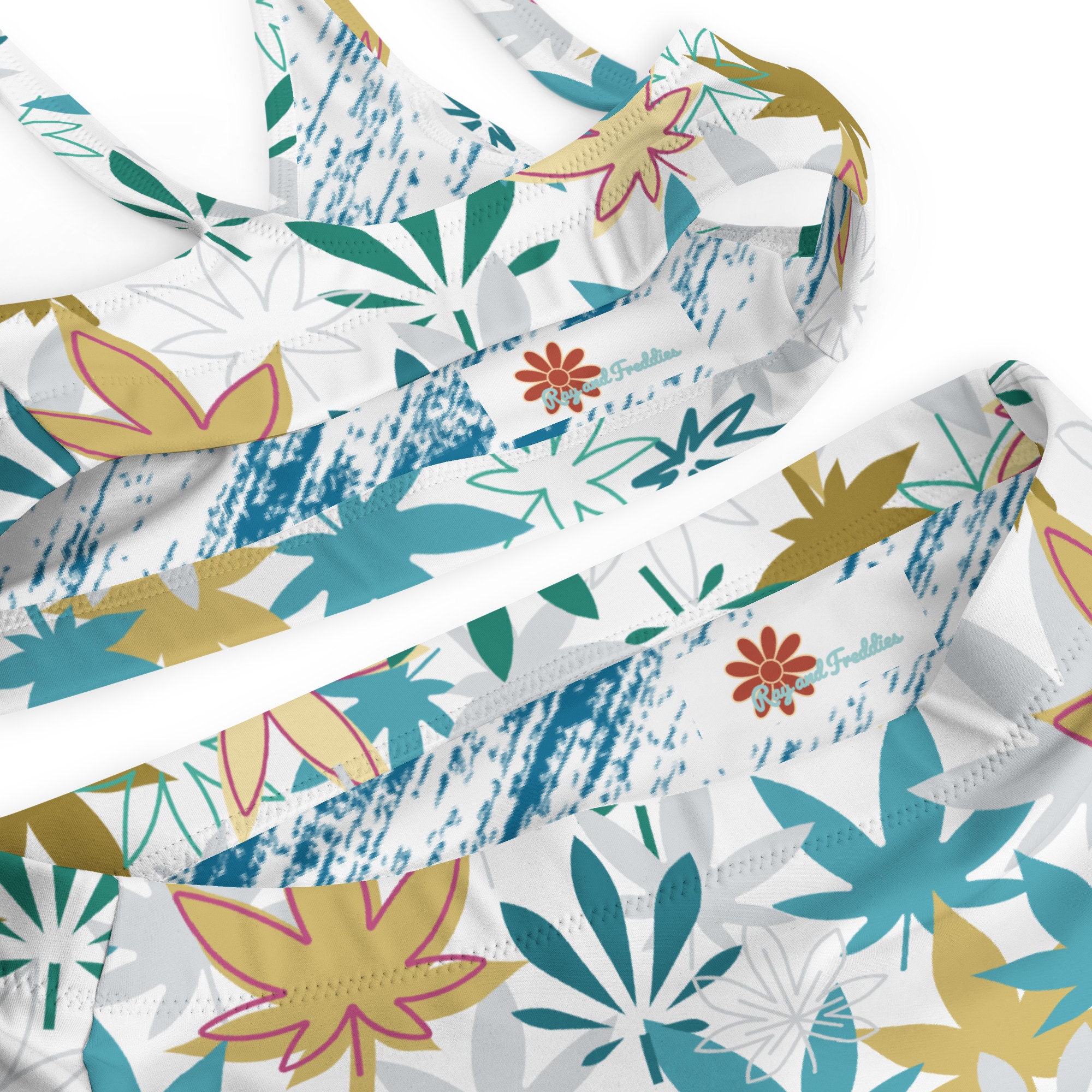 Cannabis Leaf Bikini Made From Recycled Material. Marijuana Two Piece ...
