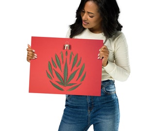 Home is Where the Pot Leaf Is, Galvanized Metal, Easy Rope Hanging ...