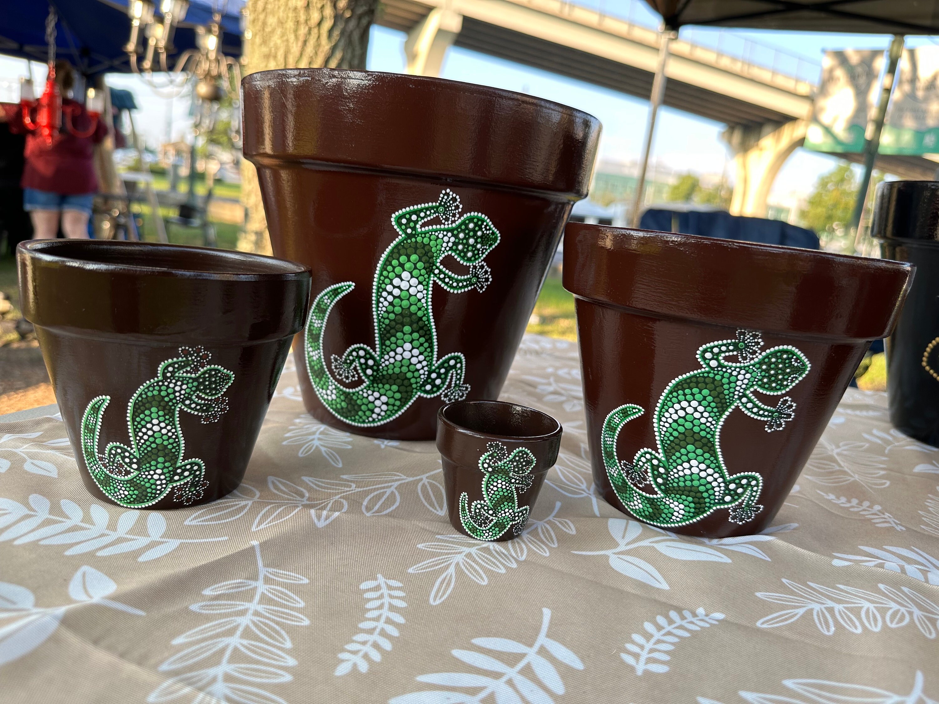 Lizard Flower Pot | Lizard Plant Pot | Hand Painted Terracotta Pot ...