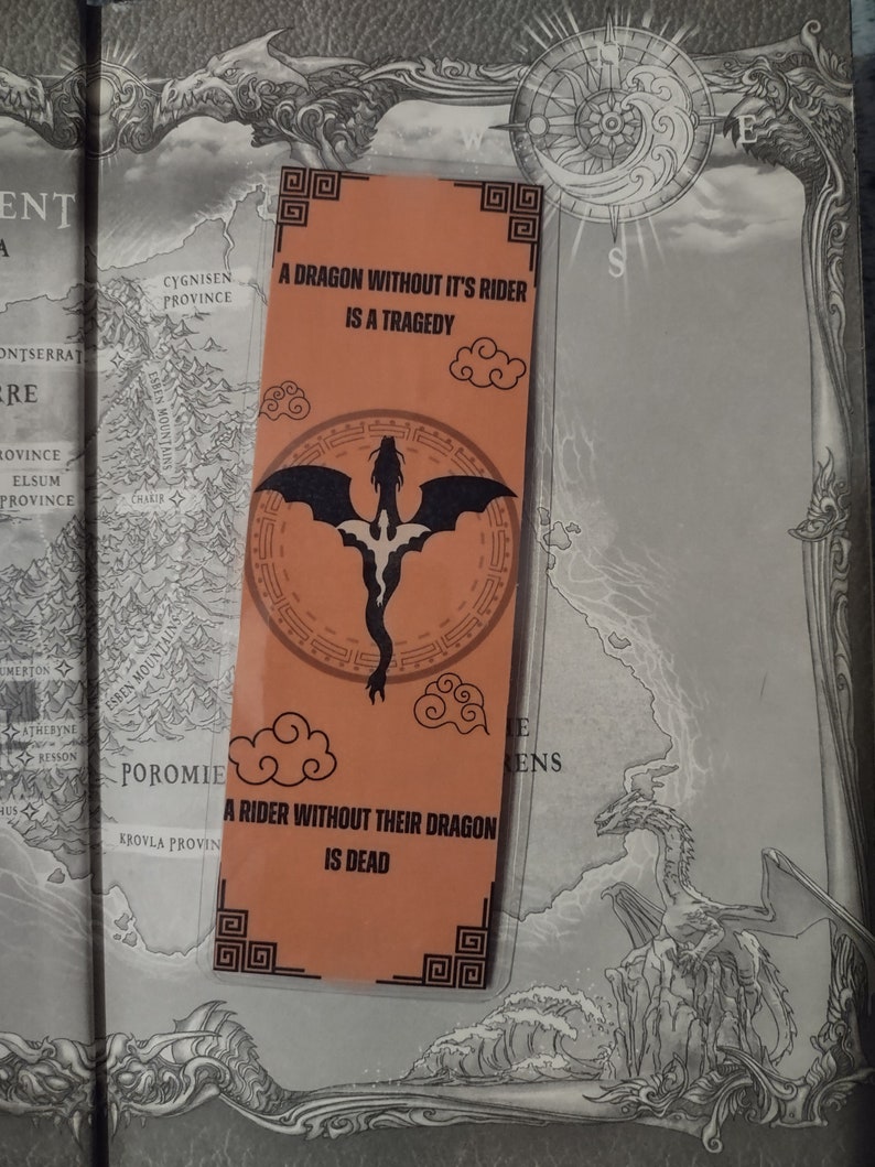 Fourth Wing Bookmark Cute Fantasy Aesthetic Fairytale - Etsy