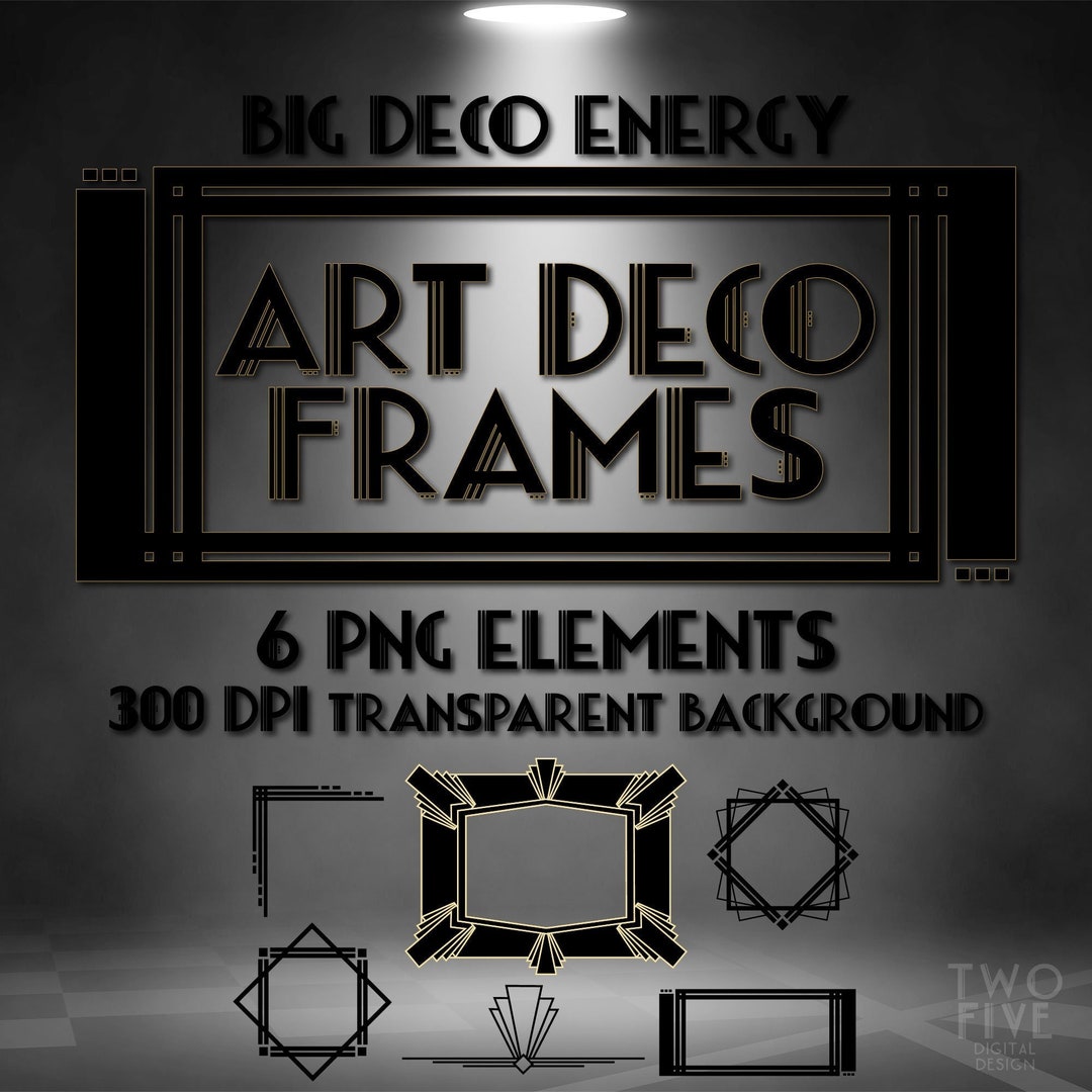 Big Deco Energy Art Deco Frames 6 PNG Vector Design - Etsy Canada