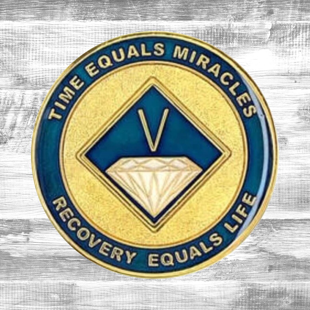 NA Blue/gold Coin Medallion | Narcotics Anonymous Tokens | Recovery ...