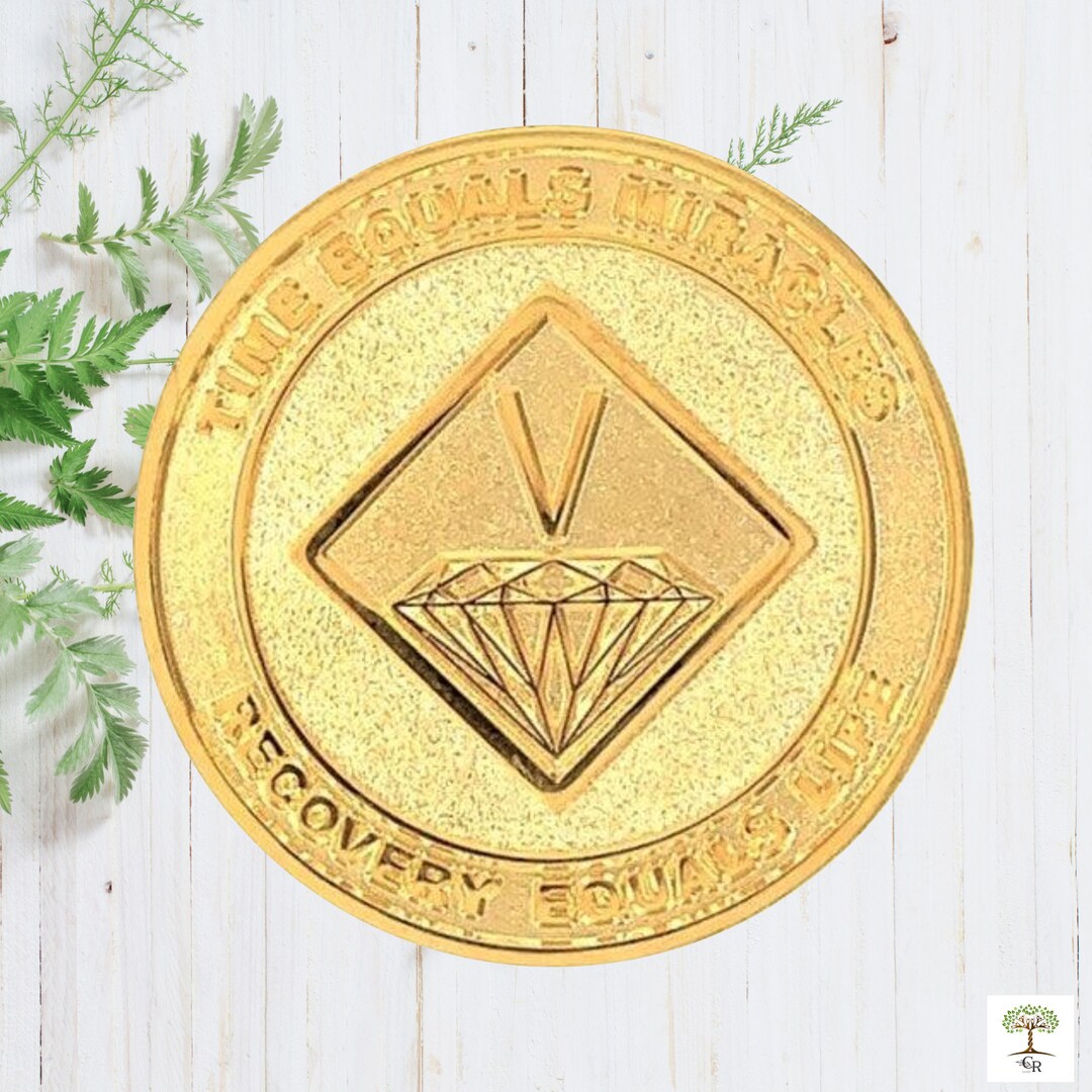 NA Birthday Coin Gold Plate Medallion Narcotics Anonymous - Etsy
