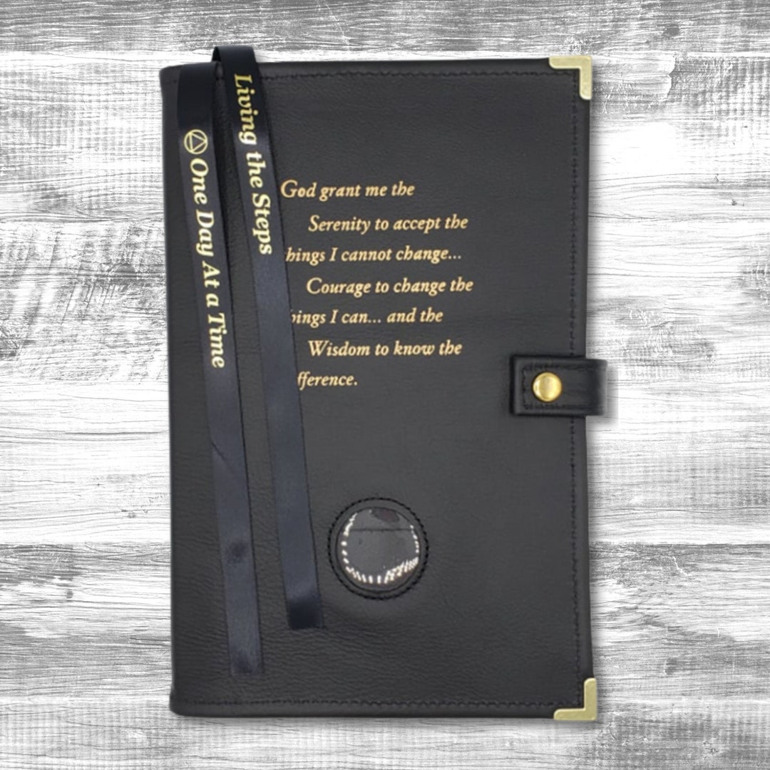AA Genuine Leather Big Book and 12n12 LARGE PRINT Double Book Cover ...