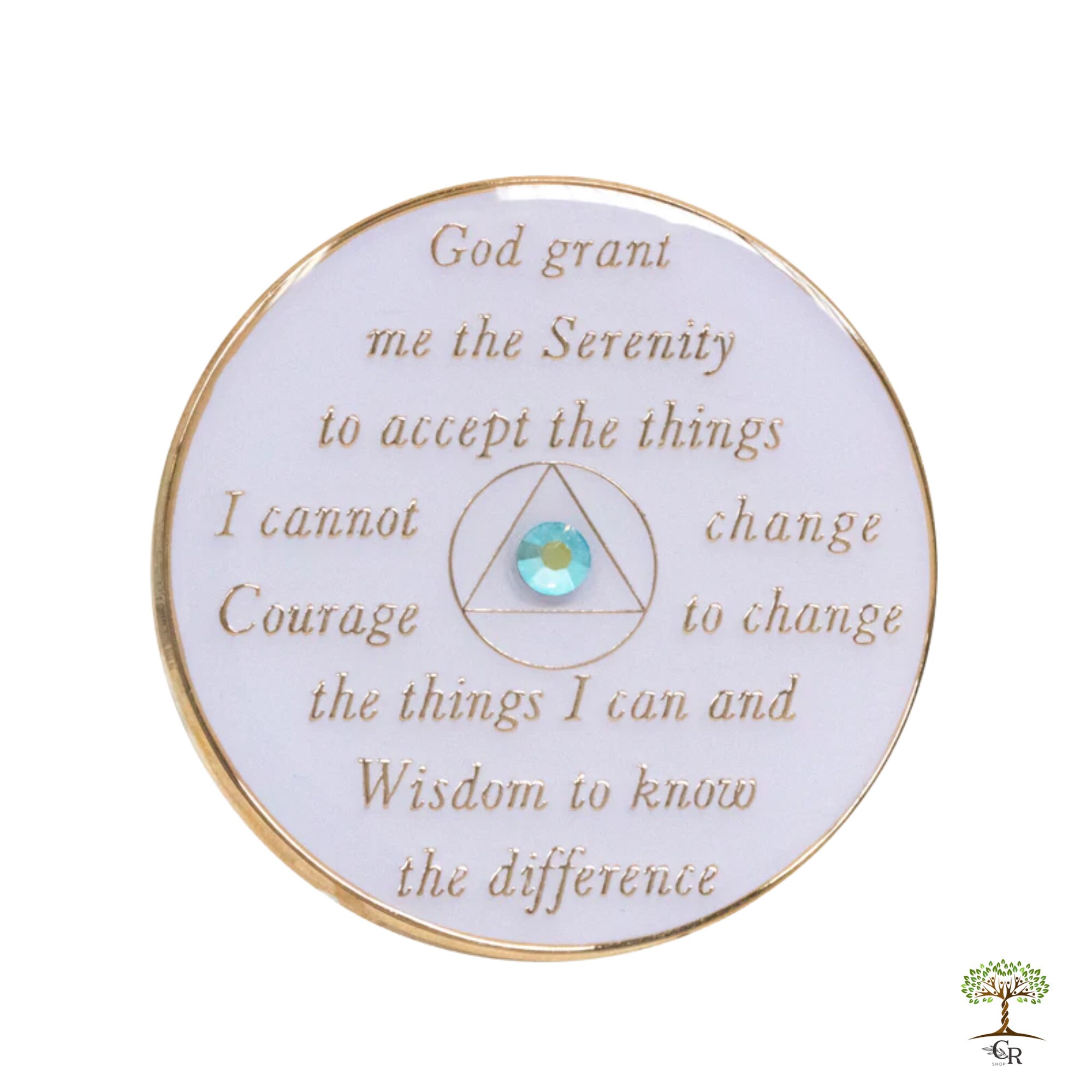 AA Crystallized White Peridot Birthday Coin Medallion - Etsy