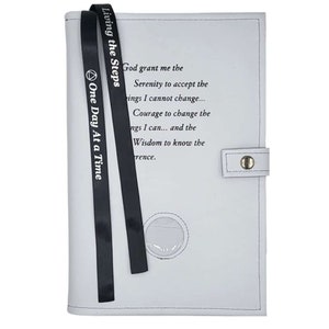 AA Big-book LARGE PRINT Double Book Cover W/ Serenity Prayer | Blue ...