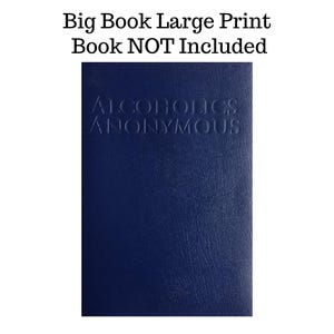 AA Big-book LARGE PRINT Double Book Cover | Blue Book and 12n12 ...