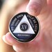 AA Anniversary Black Tri-plate Coin Medallion | Alcoholics Anonymous ...