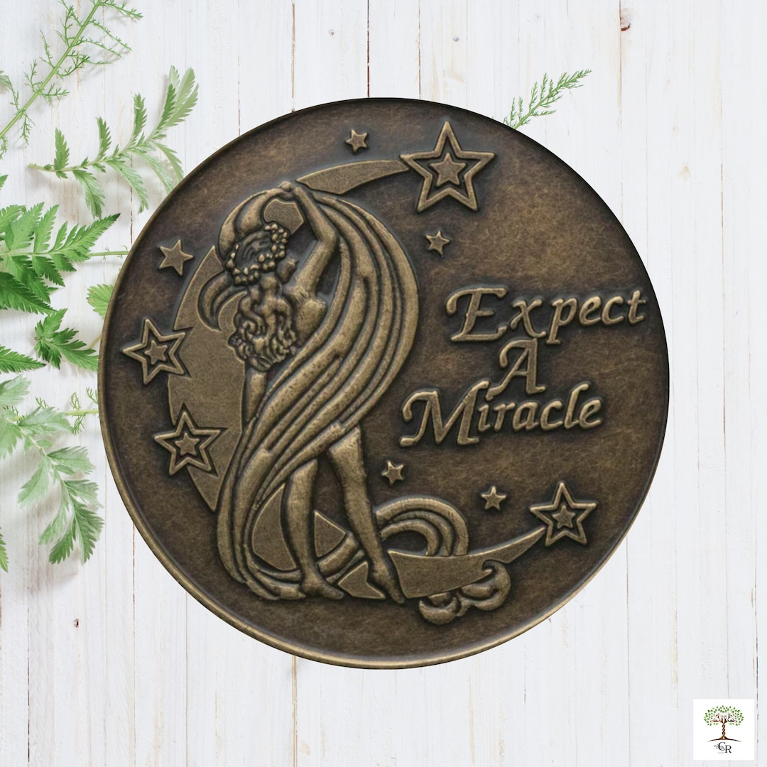 Expect A Miracle Bronze Coin Alcoholics Anonymous Medallion AA - Etsy