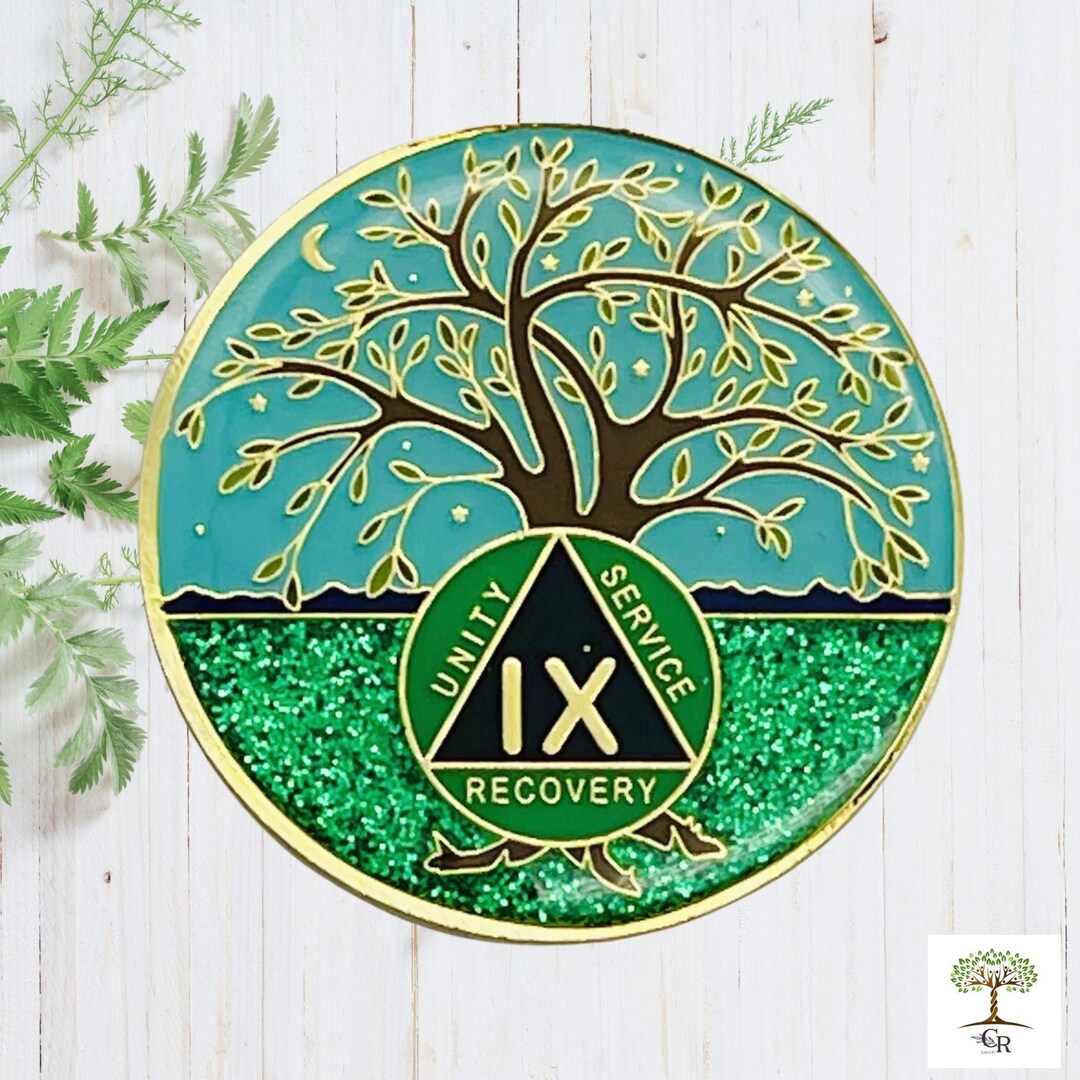 AA Birthday Coin Tree of Life Medallion Alcoholics Anonymous - Etsy