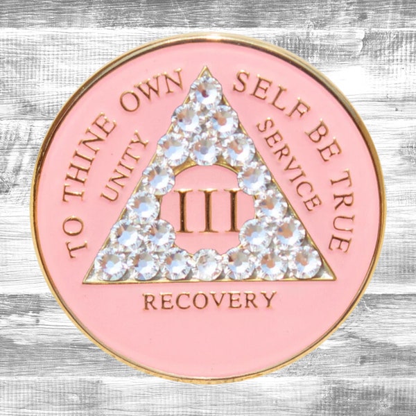Pink Sobriety Coins - Etsy