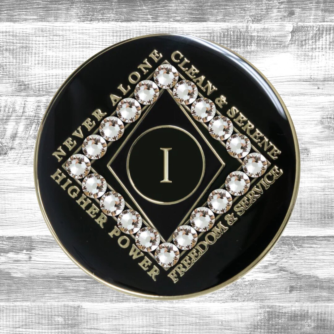 NA Clean Time Diamond Crystal Coin Medallion | Narcotics Anonymous ...