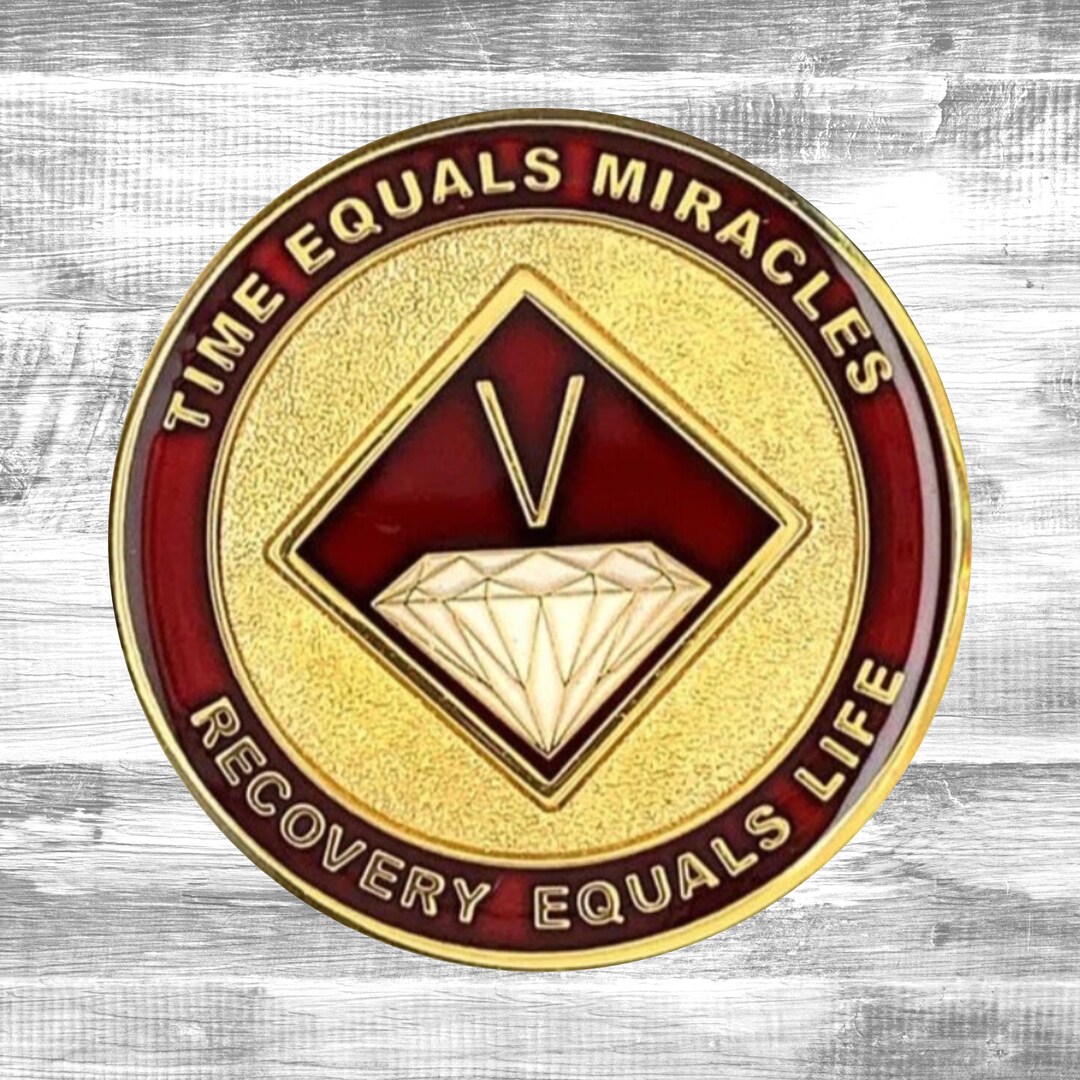 NA Anniversary Red Coin Medallion | Narcotics Anonymous Tokens ...