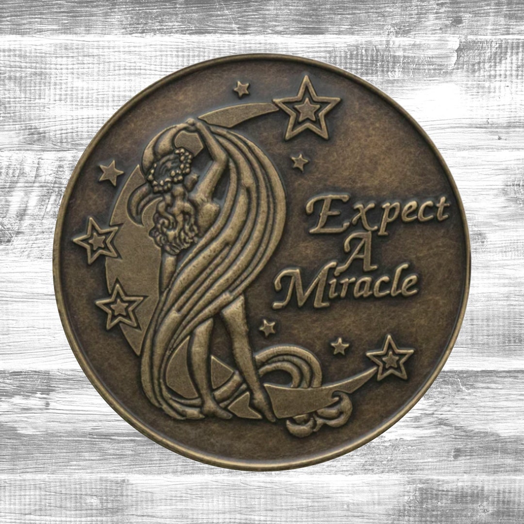 Expect A Miracle Bronze Coin | Alcoholics Anonymous Medallion | AA ...