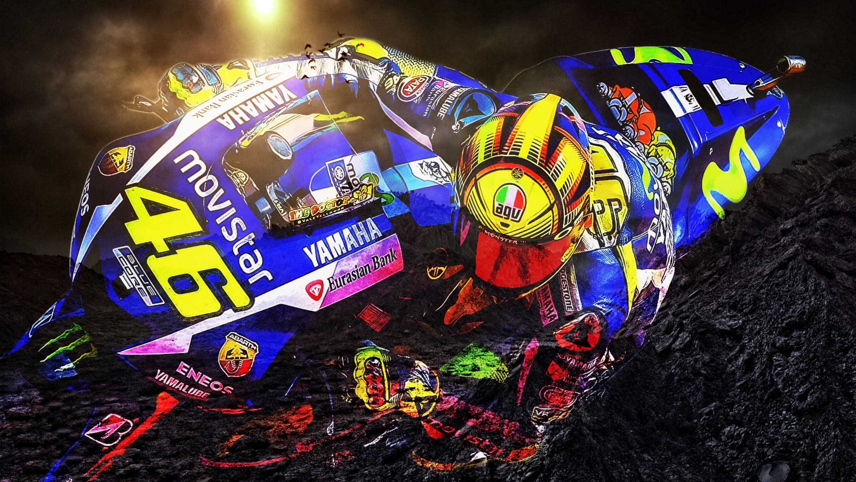 Valentino Rossi VR46, Yamaha Motogp Valentino Rossi, Multicolored ...
