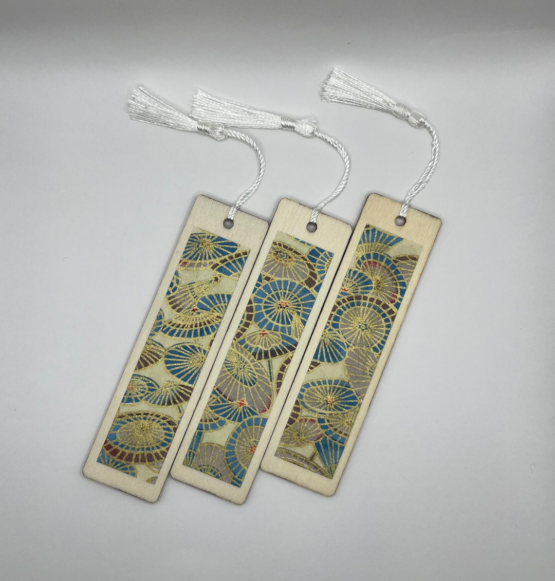 Chiyogami Bookmarks, Wood, Japanese Paper, Origami, High Quality Unique ...