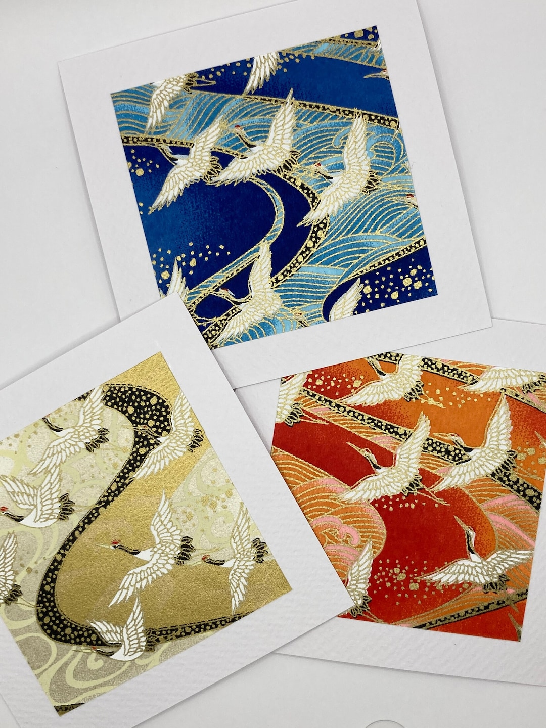 TSURU Cards / Japanese Chiyogami Cards, high quality Japanese paper ...