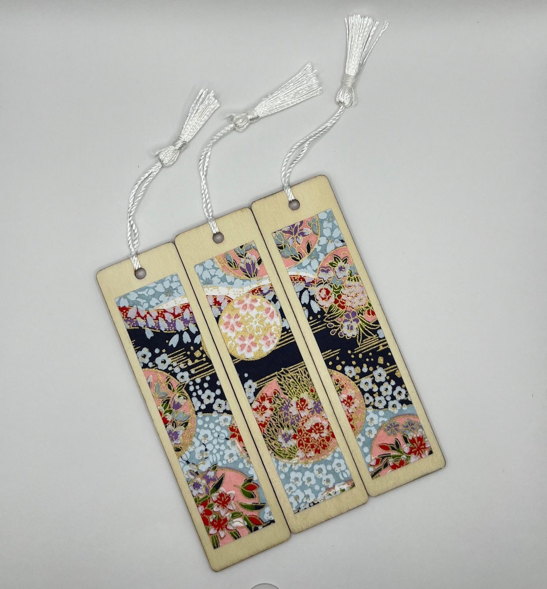 Chiyogami Bookmarks, Wood, Japanese Paper, Origami, High Quality Unique ...