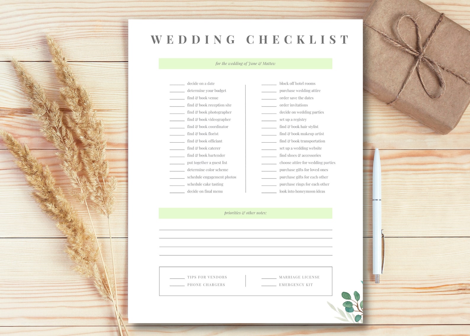 Editable Wedding Checklist, Printable Wedding Checklist, Wedding to Do ...