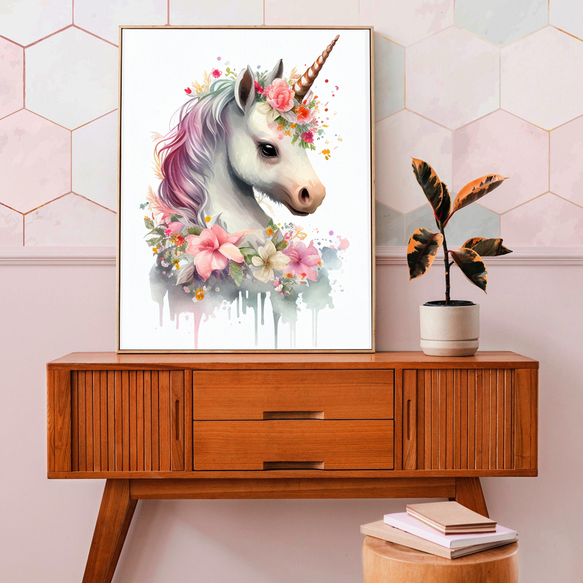 Unicorn Poster, Unicorn Wall Art, Unicorn Nursery, Cute Unicorn ...
