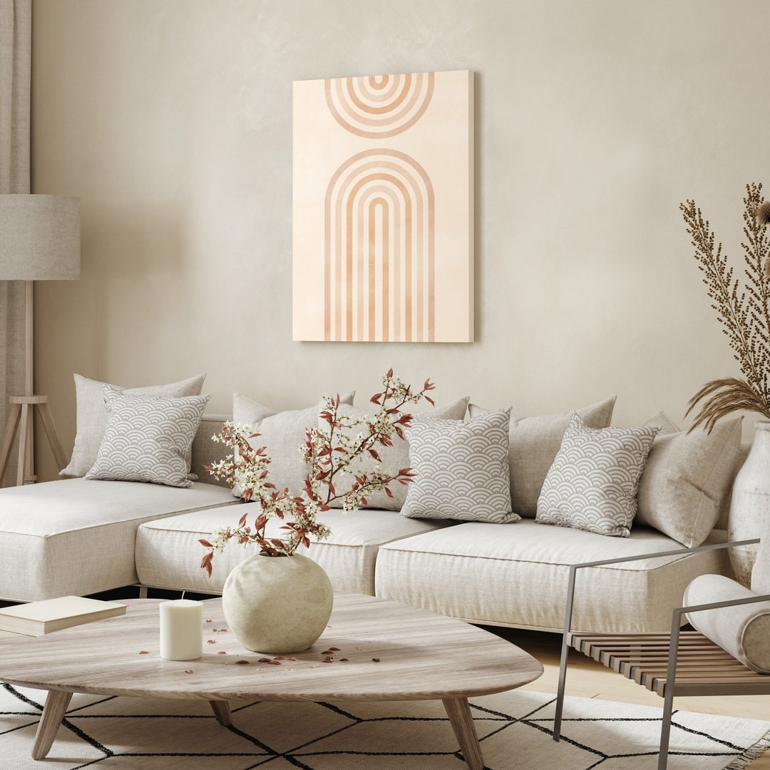 Boho Canvas Wall Art, Boho Art, Large Wall Art Oversized, Over Bed Wall ...