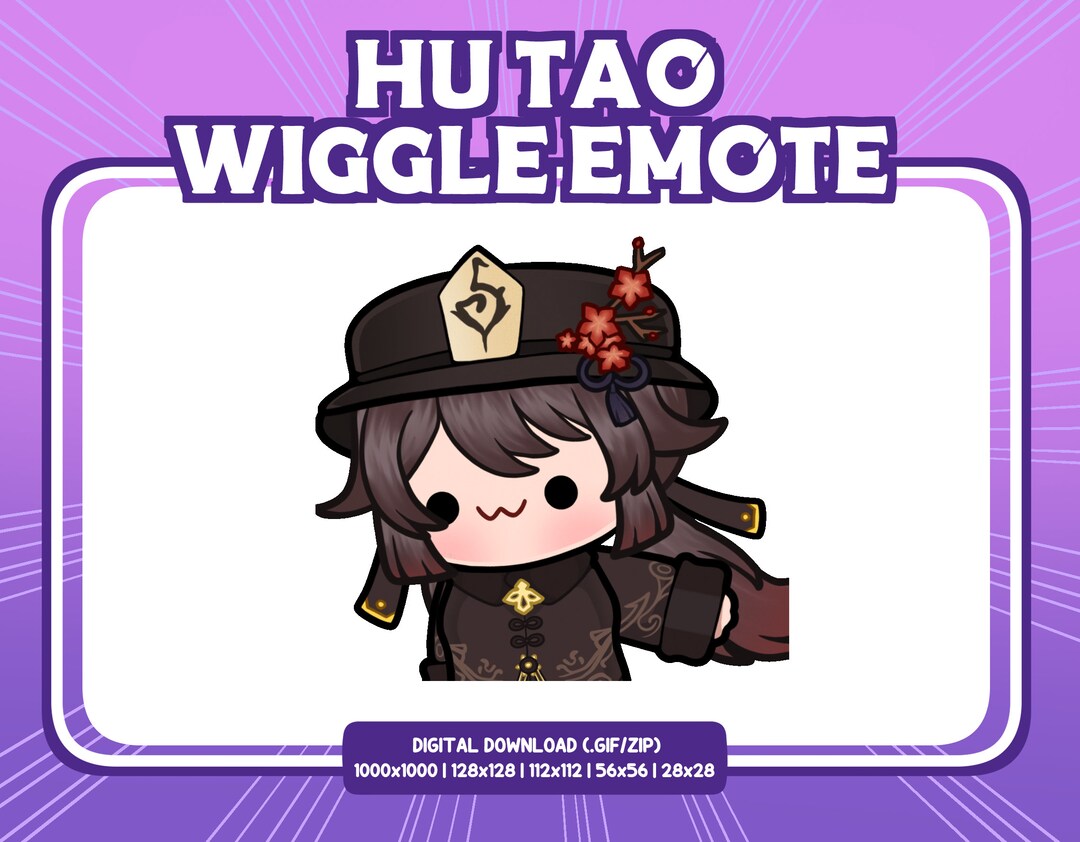 Animated Wiggle Emote Hu Tao for Twitch/ Discord/youtube/facebook - Etsy