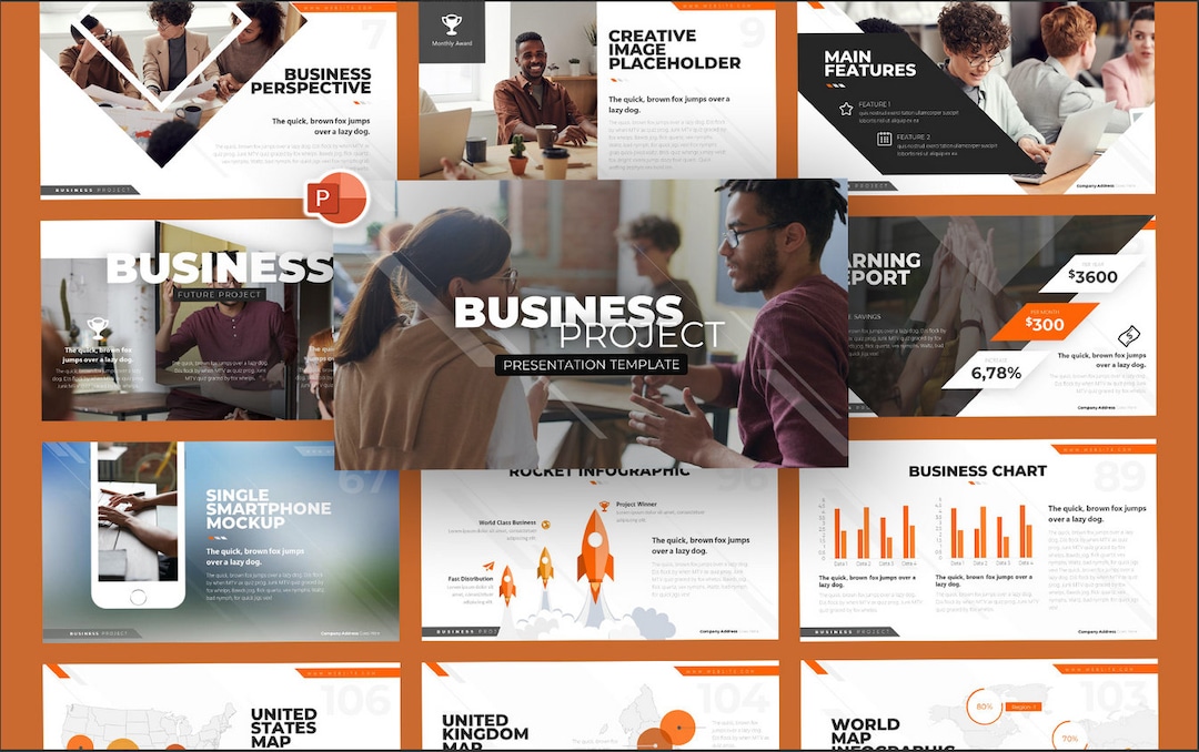 Business Project Powerpoint Template - Etsy