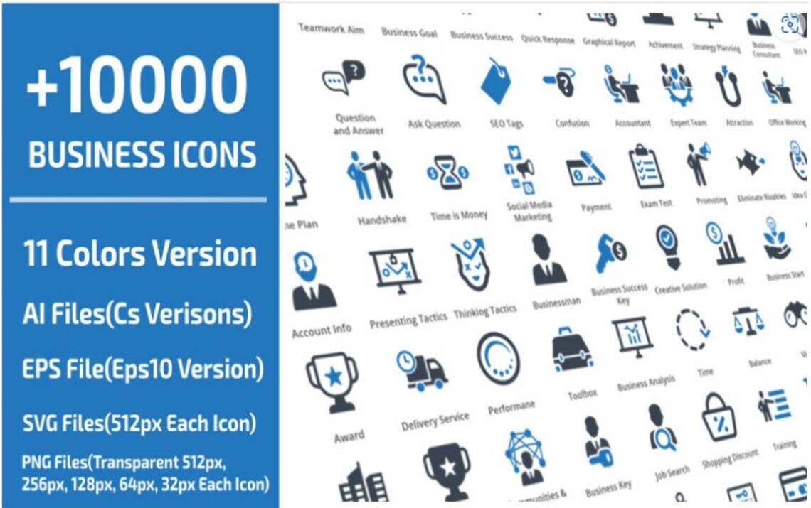 10000 Business Professional Icon Set - Etsy