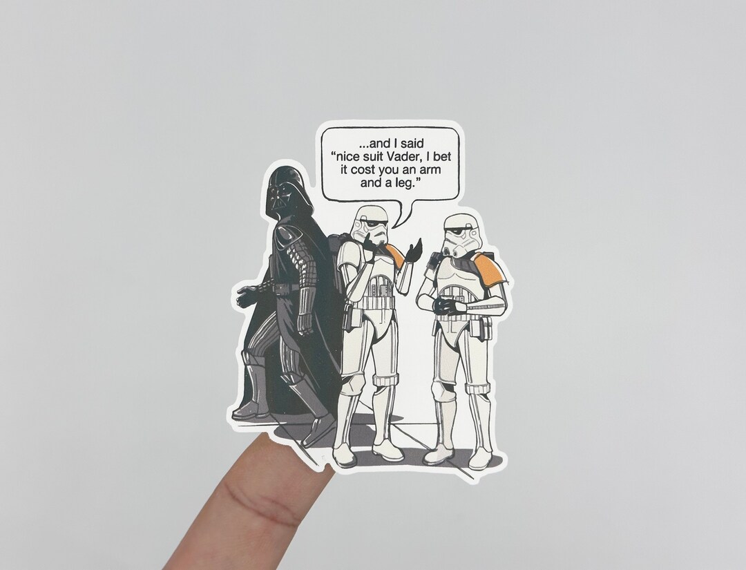 Funny Darth Vader Sticker, Funny Storm Trooper Sticker, Nice Suit Vader ...