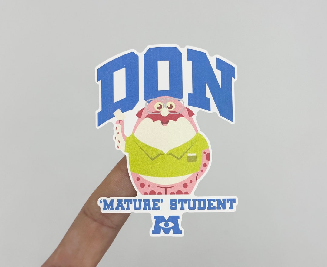 Don Mature Student Sticker, Monsters University Sticker, Don Monsters ...