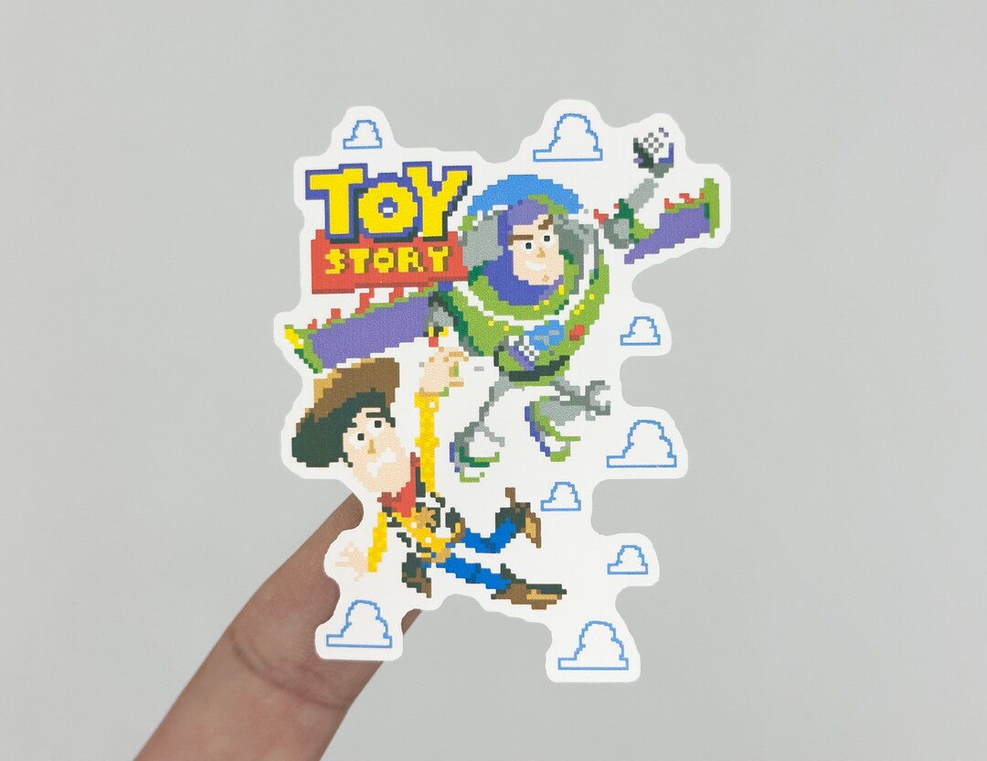 Toy Story Sticker, Buzz and Woody Sticker, Toy Story Pixelated Sticker ...