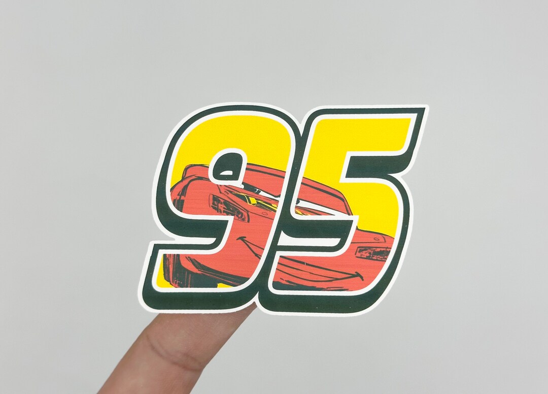 95 Lightning Mcqueen Sticker, Cars Sticker, Lightning Mcqueen Cars ...