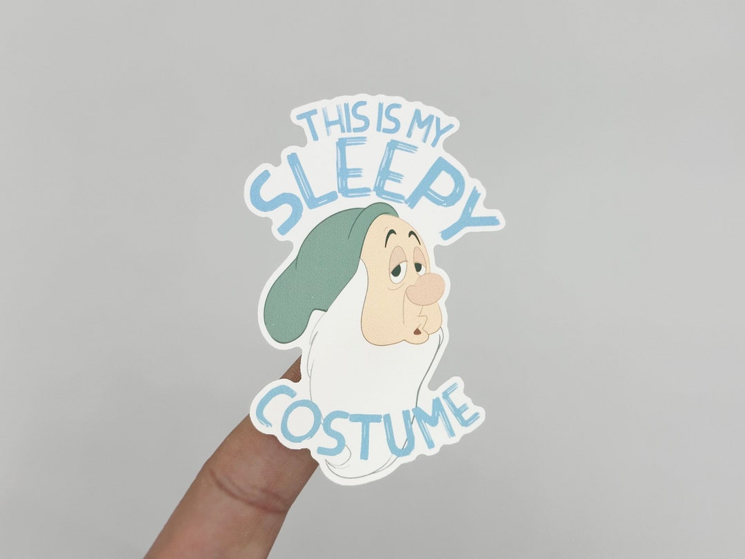 This is My Sleepy Costume Sticker, Sleepy Sticker, Sleepy Dwarf Sticker ...