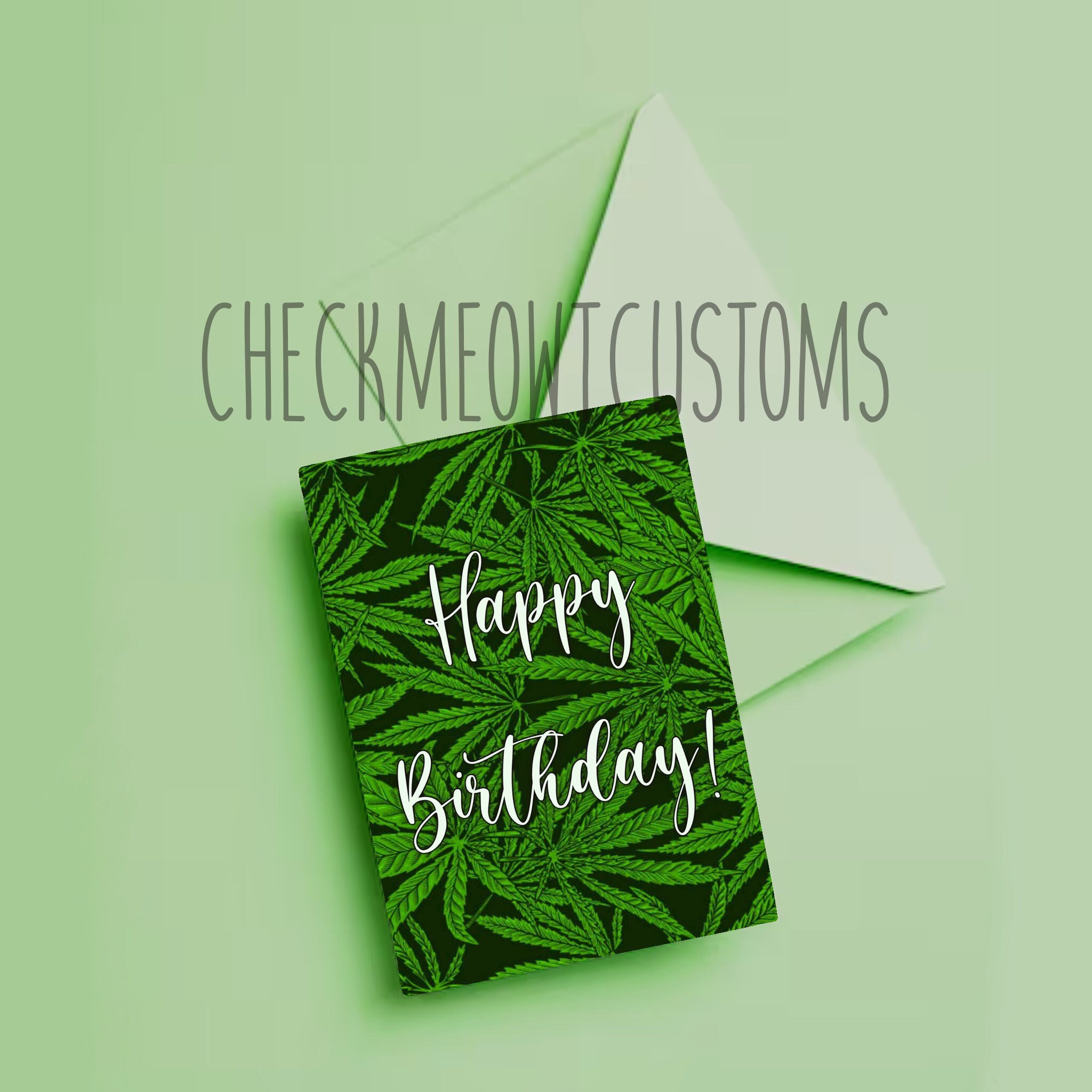 Printable Birthday Card, Custom Weed Birthday Card, Gifts for Smokers ...