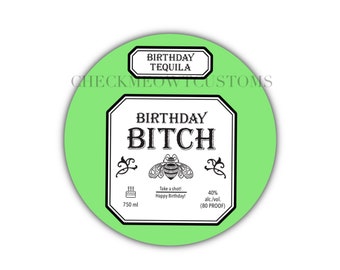 Birthday Liquor Bottle Label, 50ml Birthday Labels, 21st Birthday Gift ...