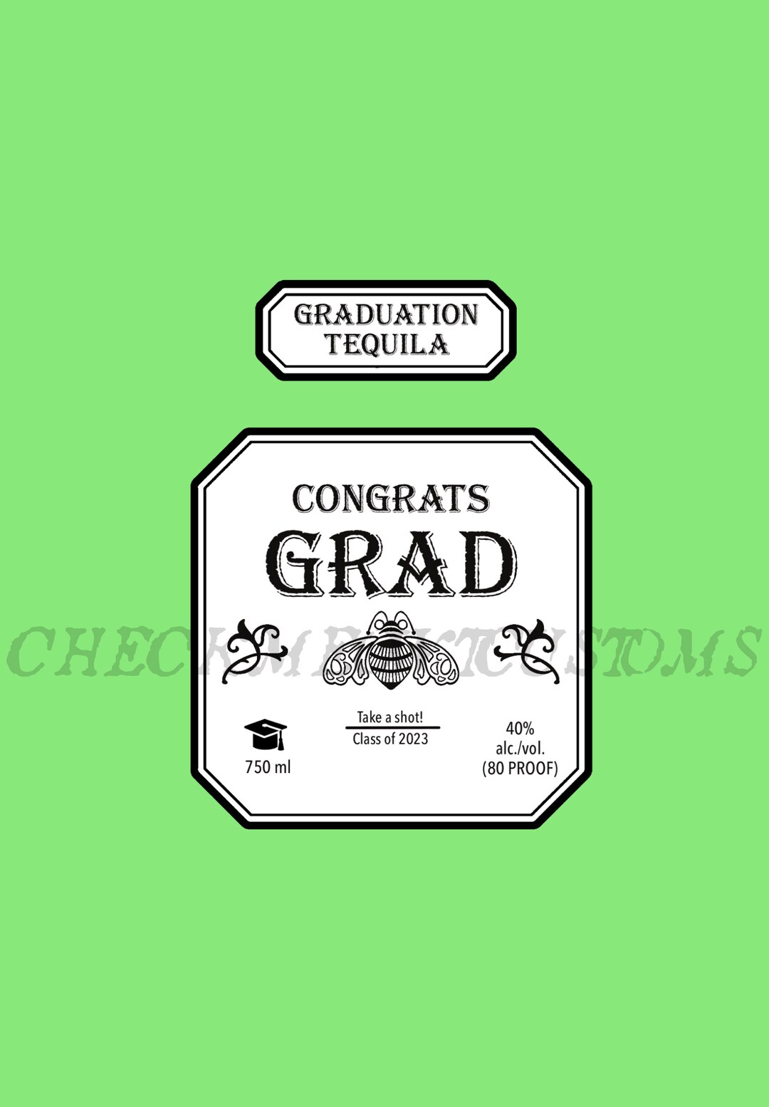 Graduation Label, Tequila Label, Graduation Gift, Class of 2023 ...
