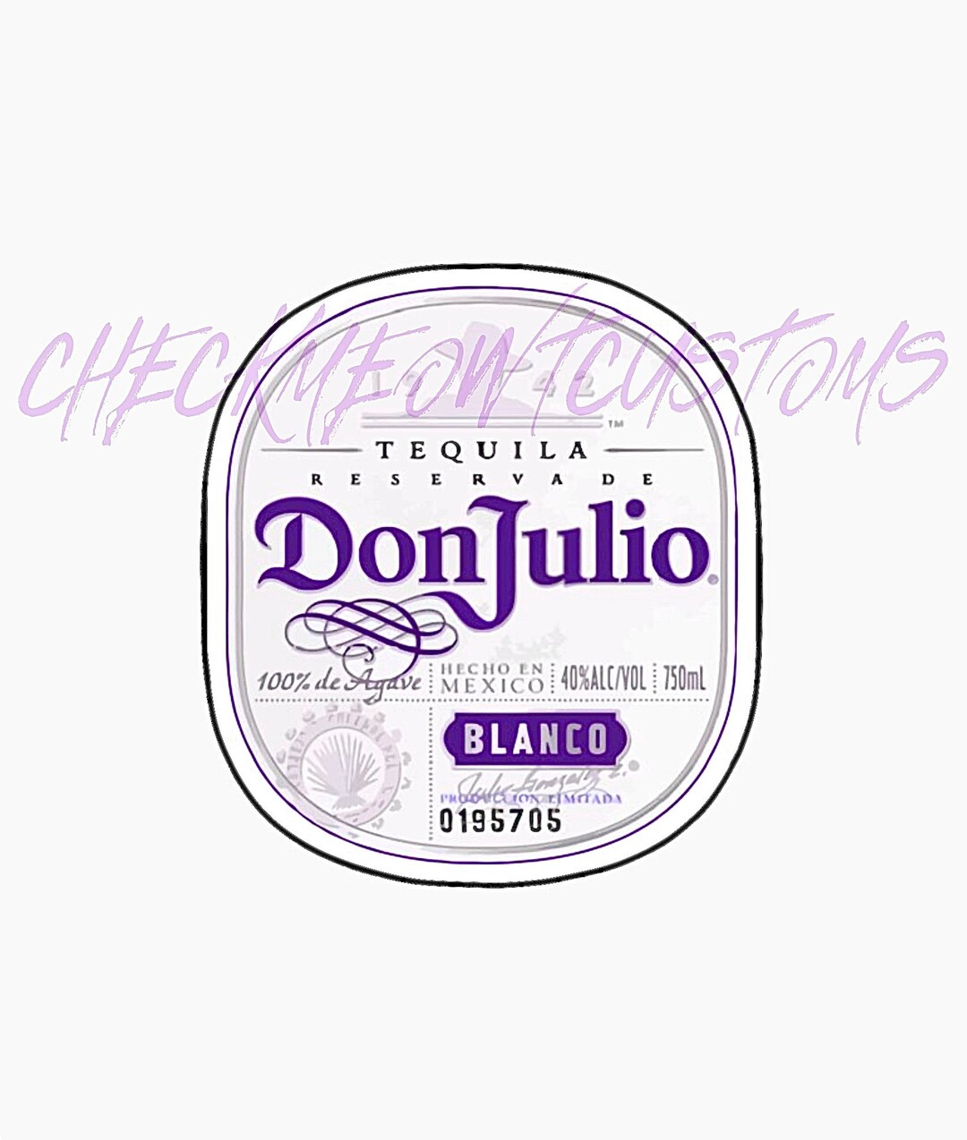 Custom Tequila Bottle Label Purple, Printable Gift, Liquor Bottle, Mini ...