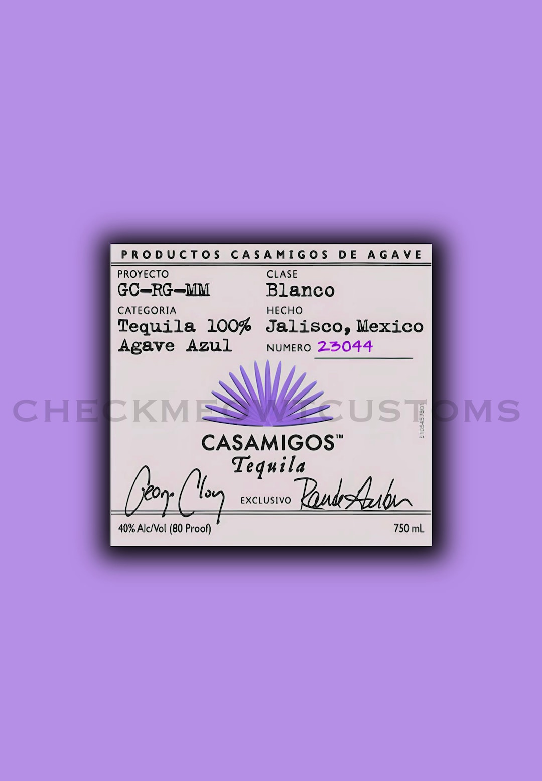 Custom Tequila Purple Bottle Label Printable Gift, Personalized Label ...