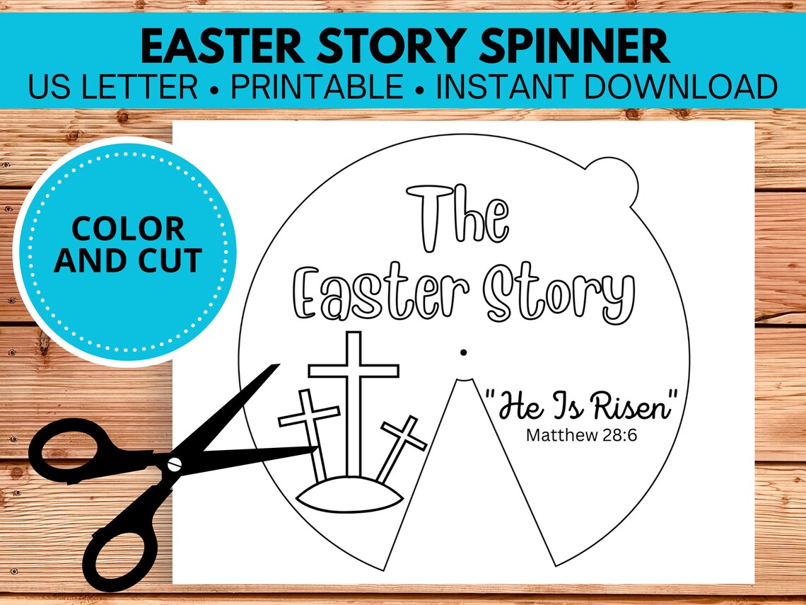 Easter Story Spinner Easter Story Wheel Easter Activity for - Etsy ...