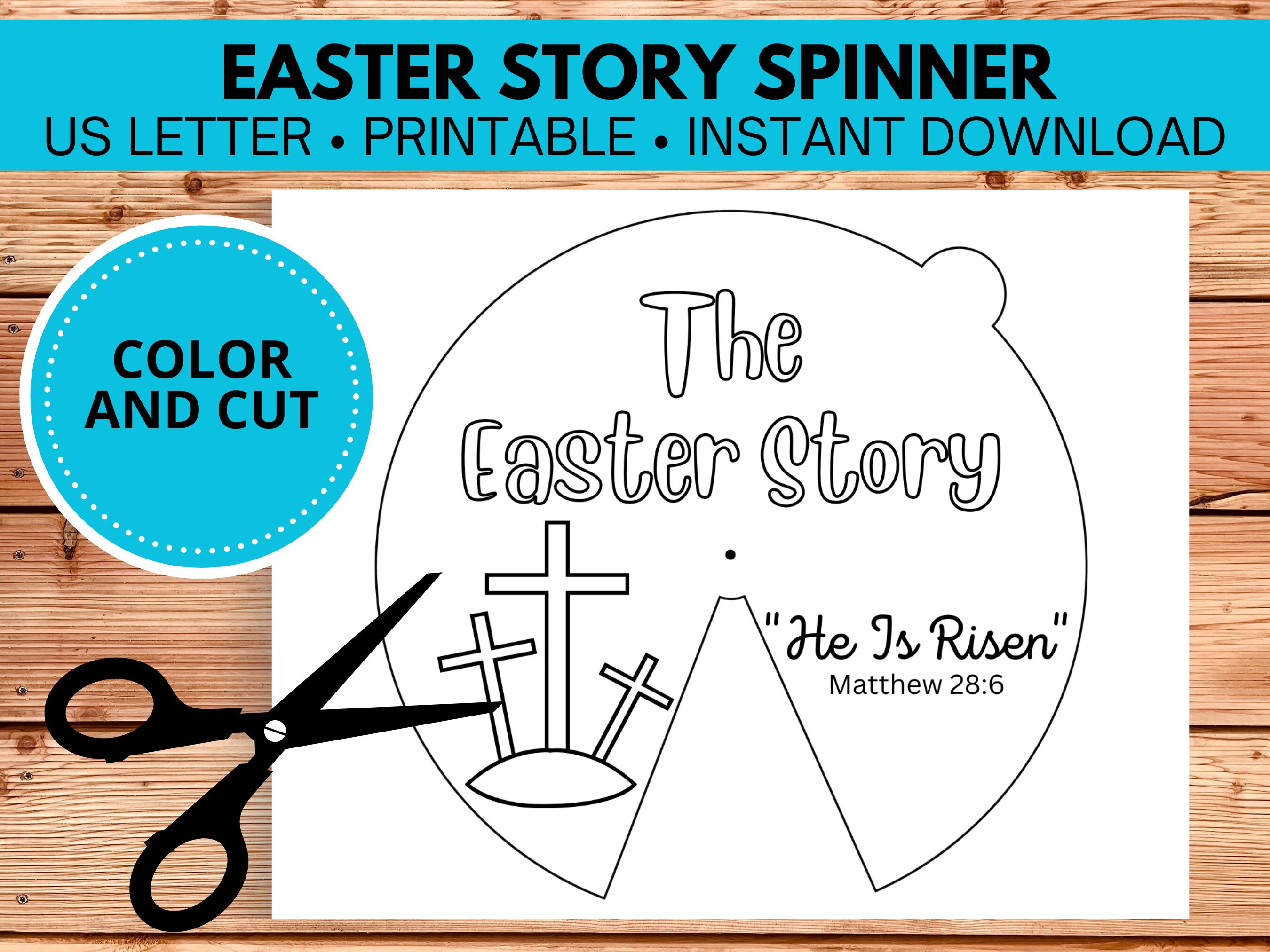Easter Story Spinner, Easter Story Wheel, Easter Activity for Kids ...