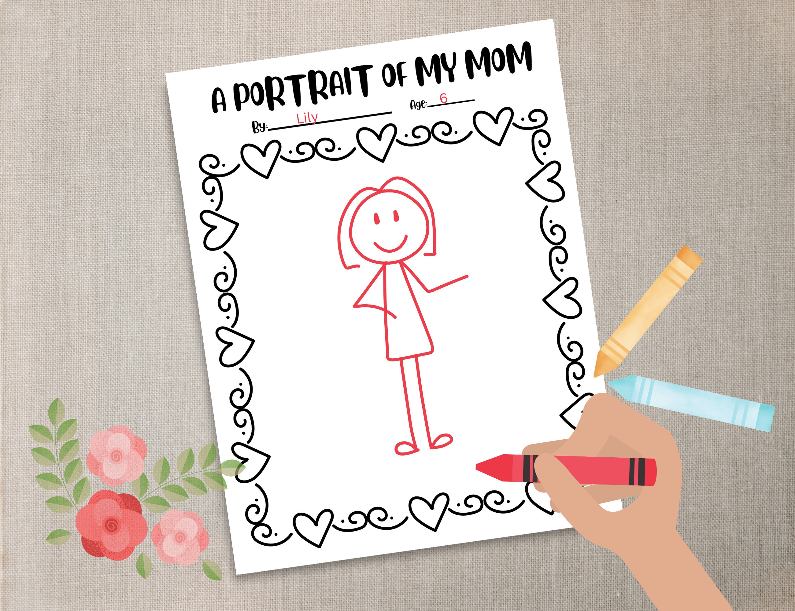 All About My Mom Printable, Personalized Mother's Day Gift, Mother's ...
