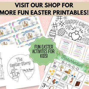 Resurrection BINGO, Easter Activity for Kids, Printable Easter Bingo ...