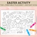 Easter Printable Placemat, Easter Activity, Printable Placemat ...
