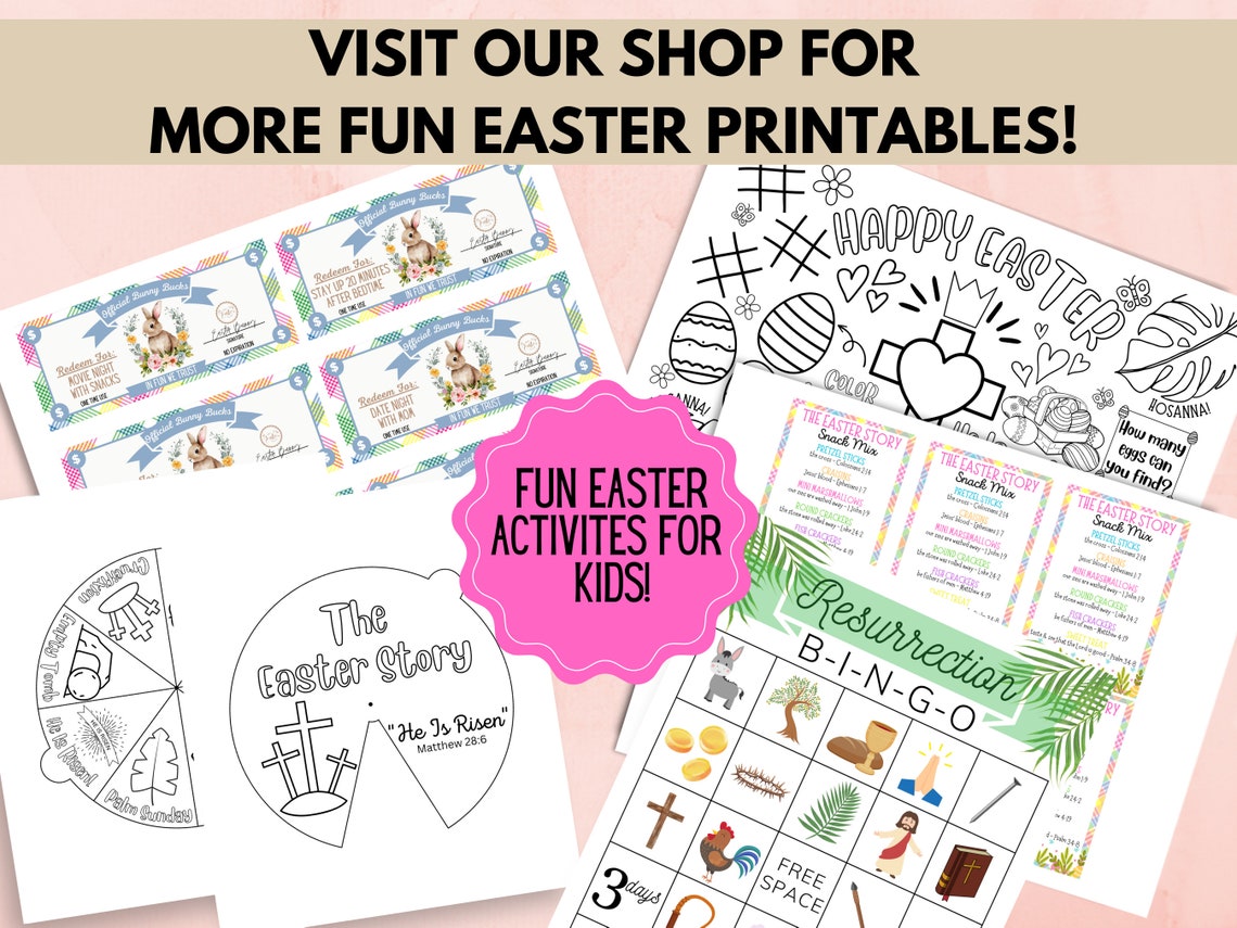Printable Bunny Bucks, Easter Egg Filler, Easter Basket Ideas, Kids ...