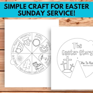 Easter Story Spinner, Easter Story Wheel, Easter Activity for Kids ...