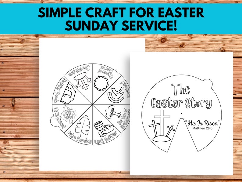 Easter Story Spinner Easter Story Wheel Easter Activity for - Etsy ...