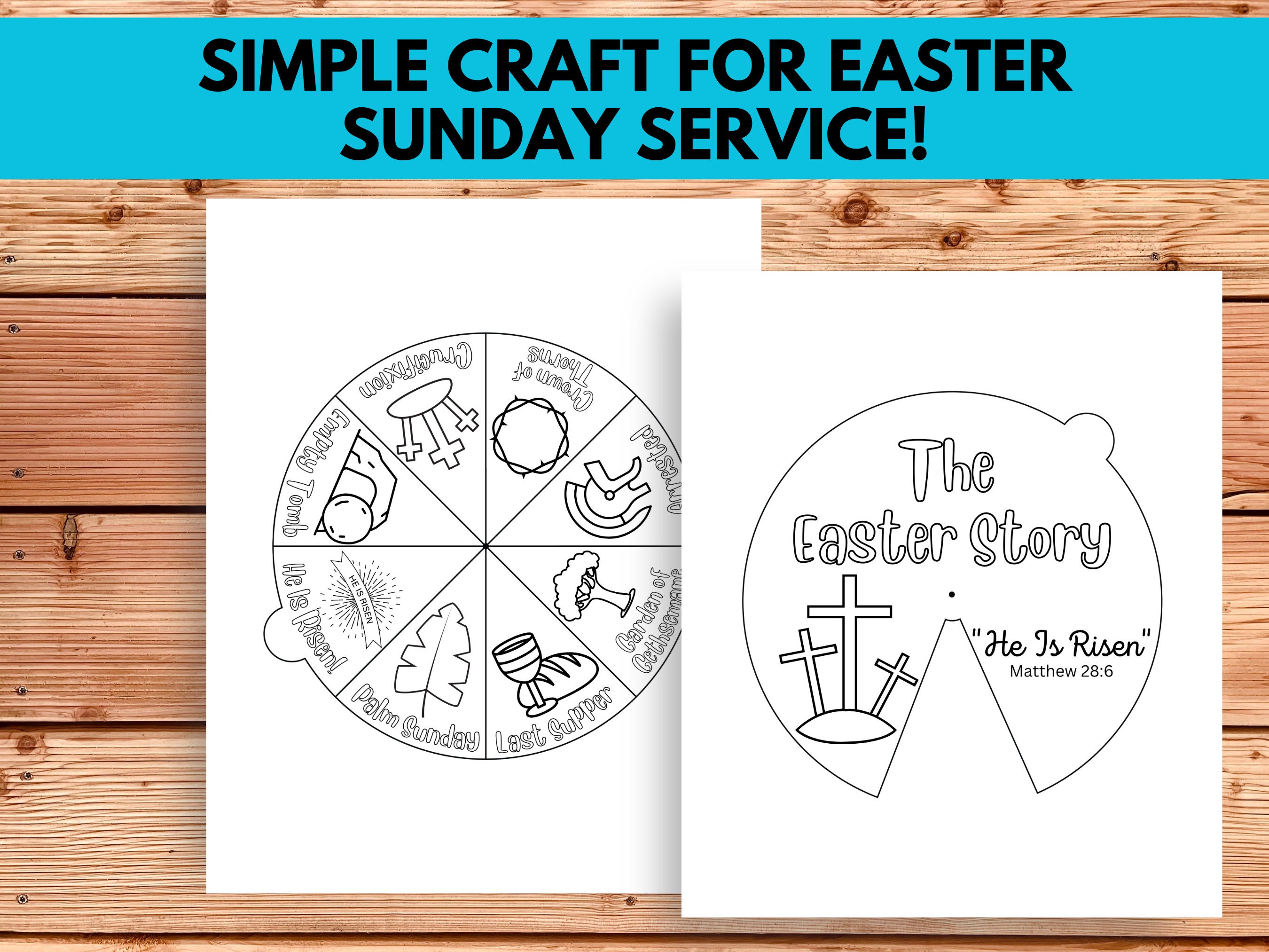 Easter Story Spinner, Easter Story Wheel, Easter Activity for Kids ...