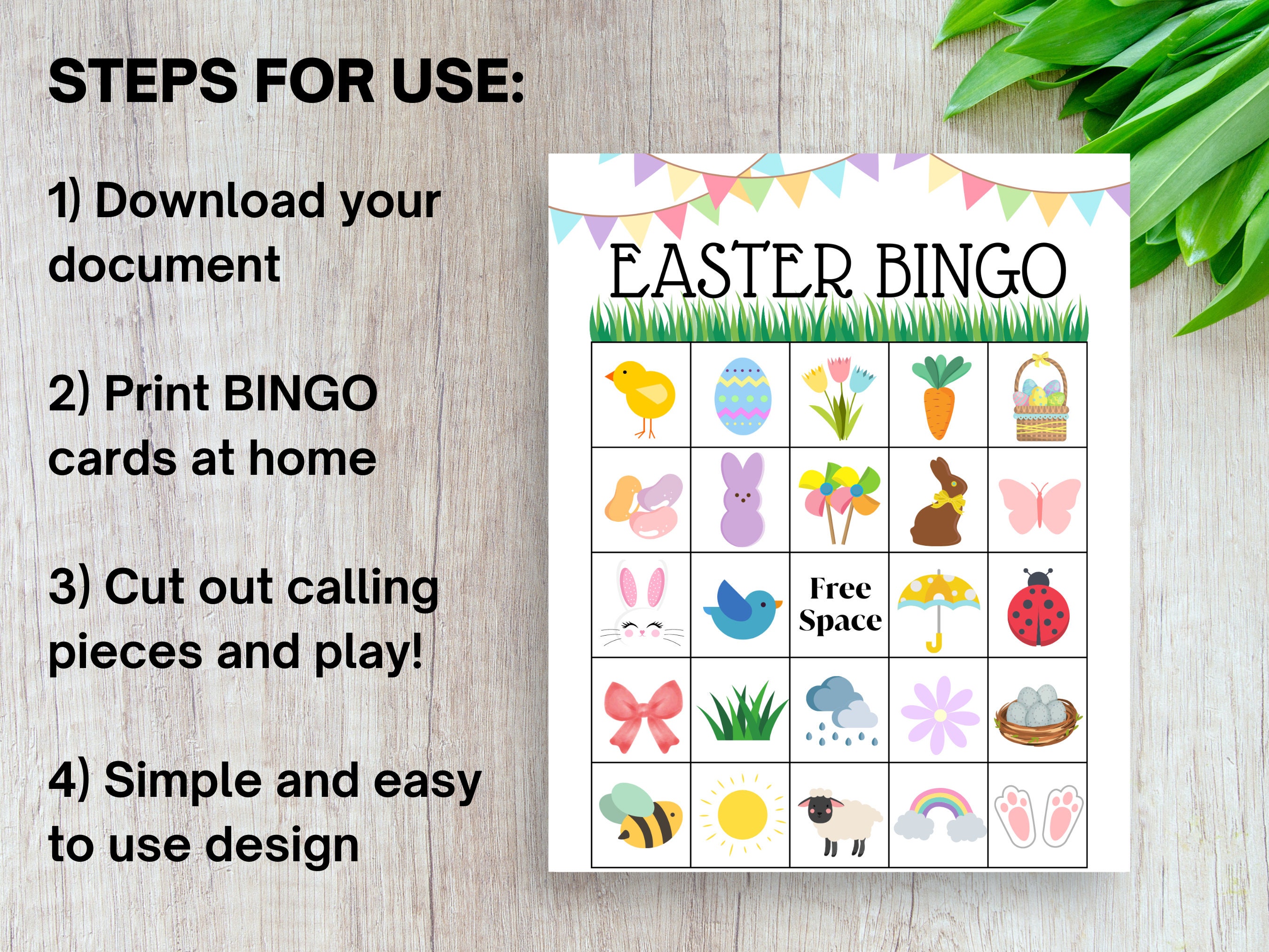 Easter BINGO, Spring BINGO, Activities for Kids, Printable BINGO Cards ...