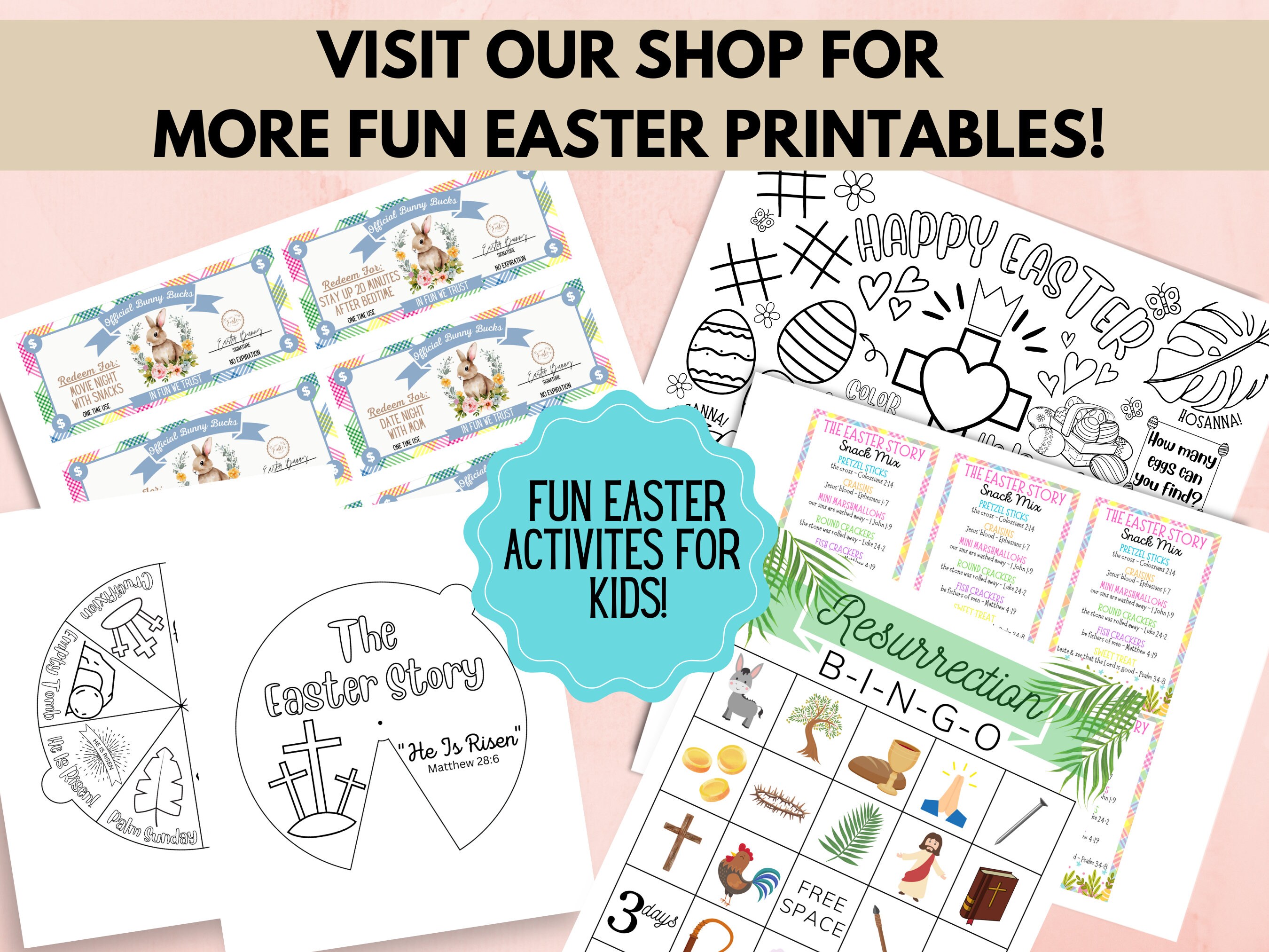 Easter Printable Placemat, Easter Activity, Printable Placemat ...